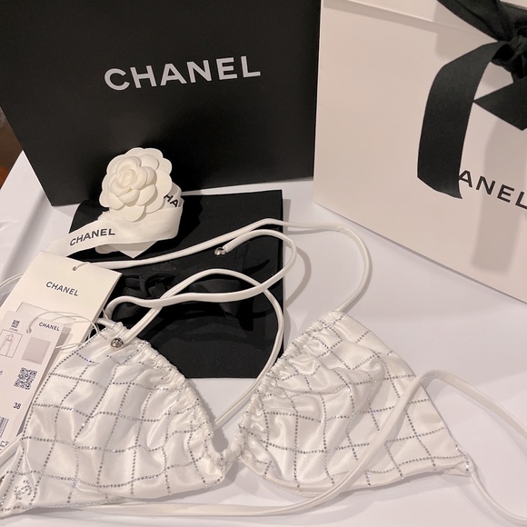CHANEL | Swim | New Chanel 23c Crystal Bikini Top | Poshmark